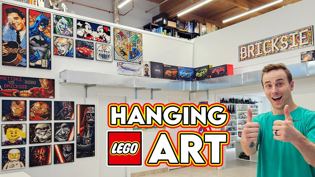 Hanging Lego Art In The Studio Youtube