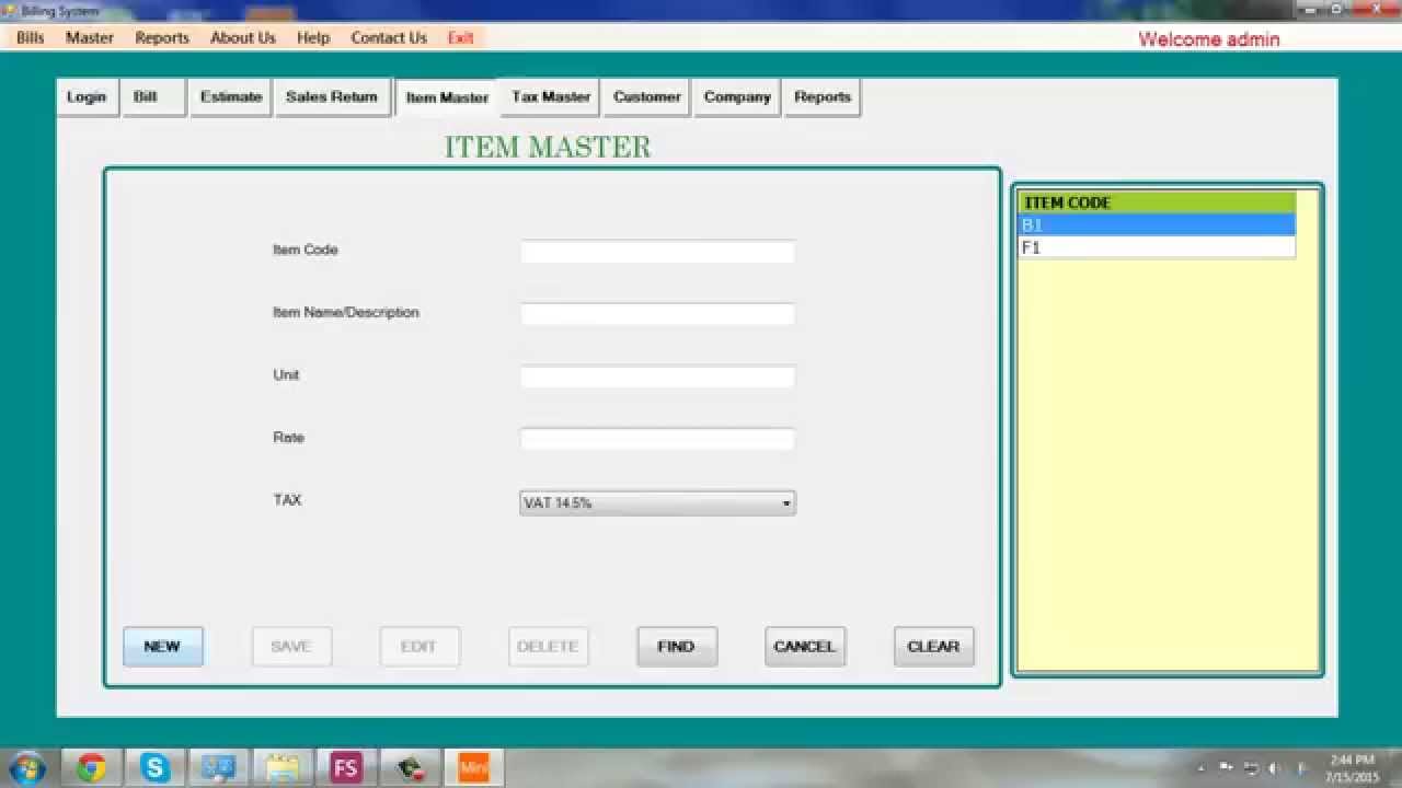 Billing Software In C Youtube