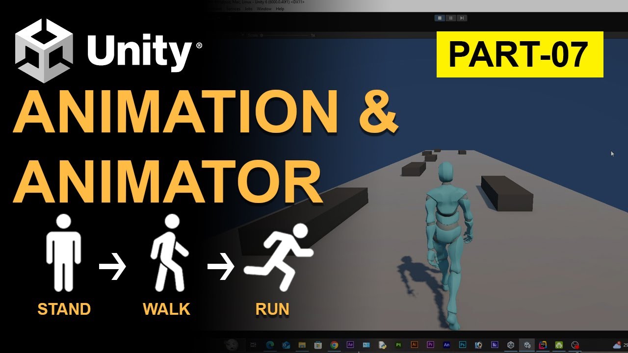 ёясй Unity Animator Tutorial Part 7 Idle Walk Run Animation With