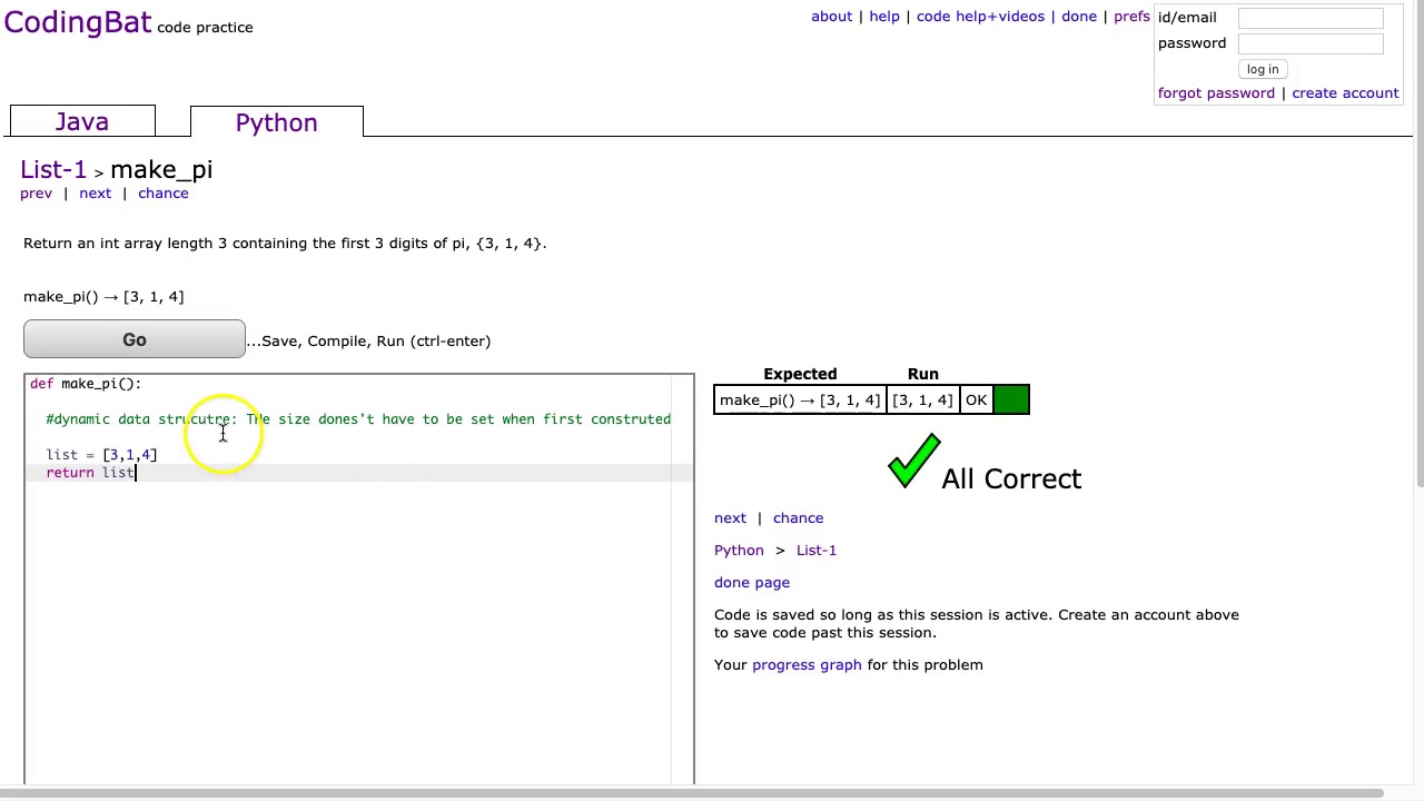 Codingbat Make Pi Python Youtube