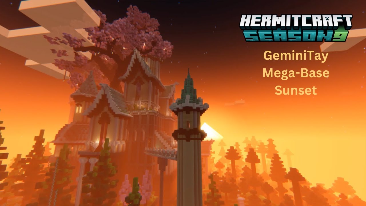 Cinematic Sunset Tour Of Geminitay S Hermitcraft Season 9 Mega Base