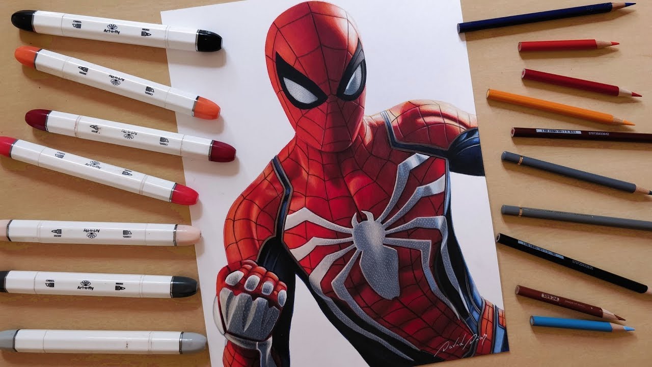 Speed Drawing Spider Man At Winnie Norris Blog