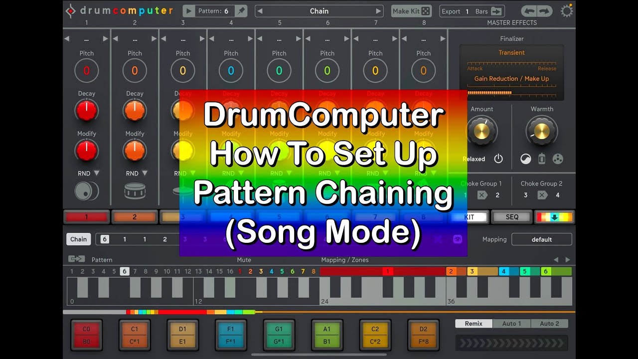 Drumcomputer How To Set Up Pattern Chaining Song Mode Tutorial