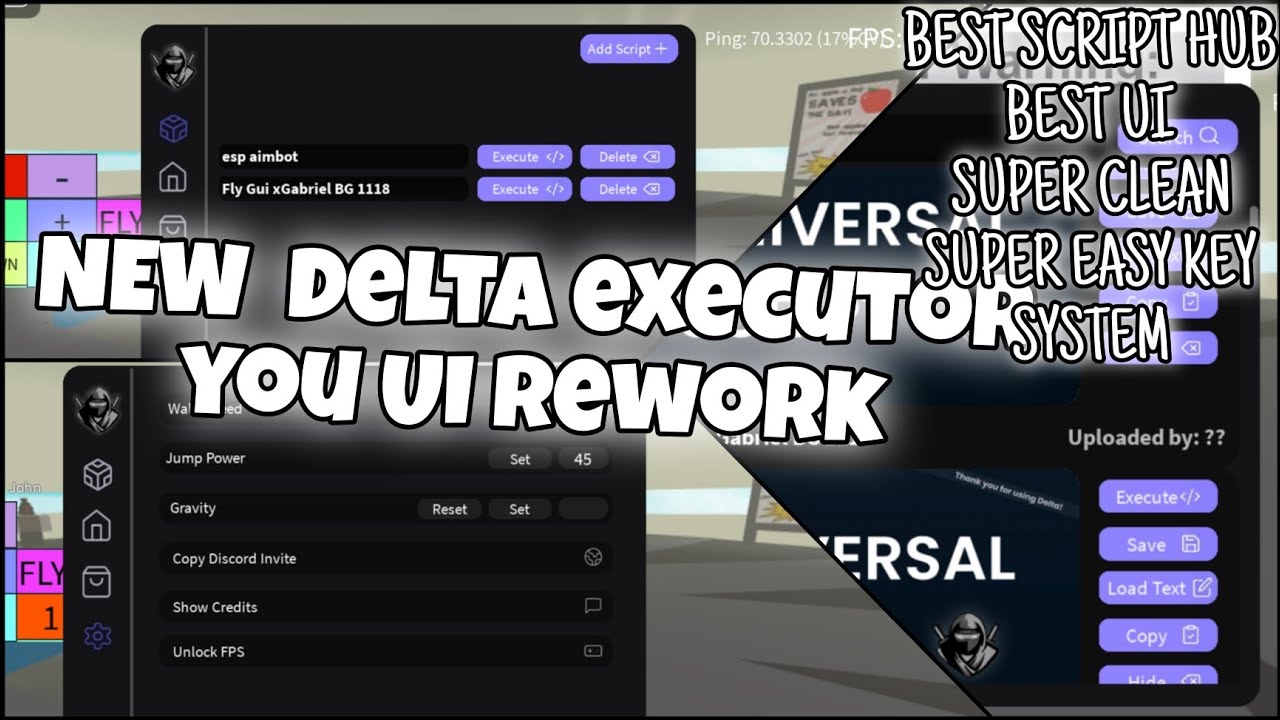 Super Insane New Delta Executor Ui Rework Best Ui Best Script Hub