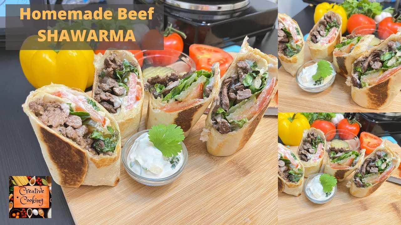 How To Make Perfect Beef Shawarma At Home Creative Cooking Youtube