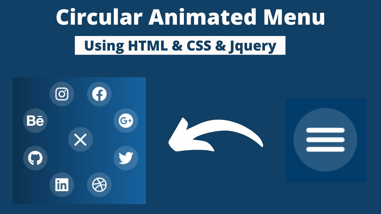 How To Make Circular Menu With Html Css And Jquery Radial Menu With