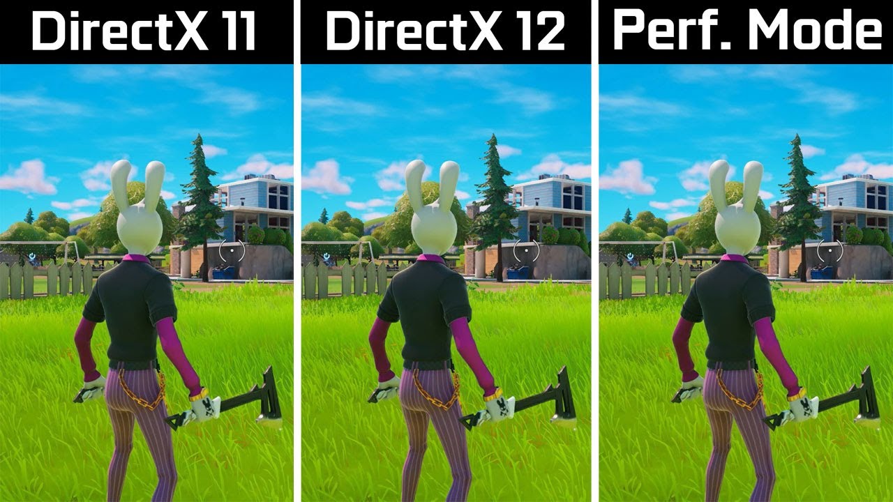 Fortnite Chapter 2 Remix Directx 11 Vs Directx 12 Vs Performance Mode