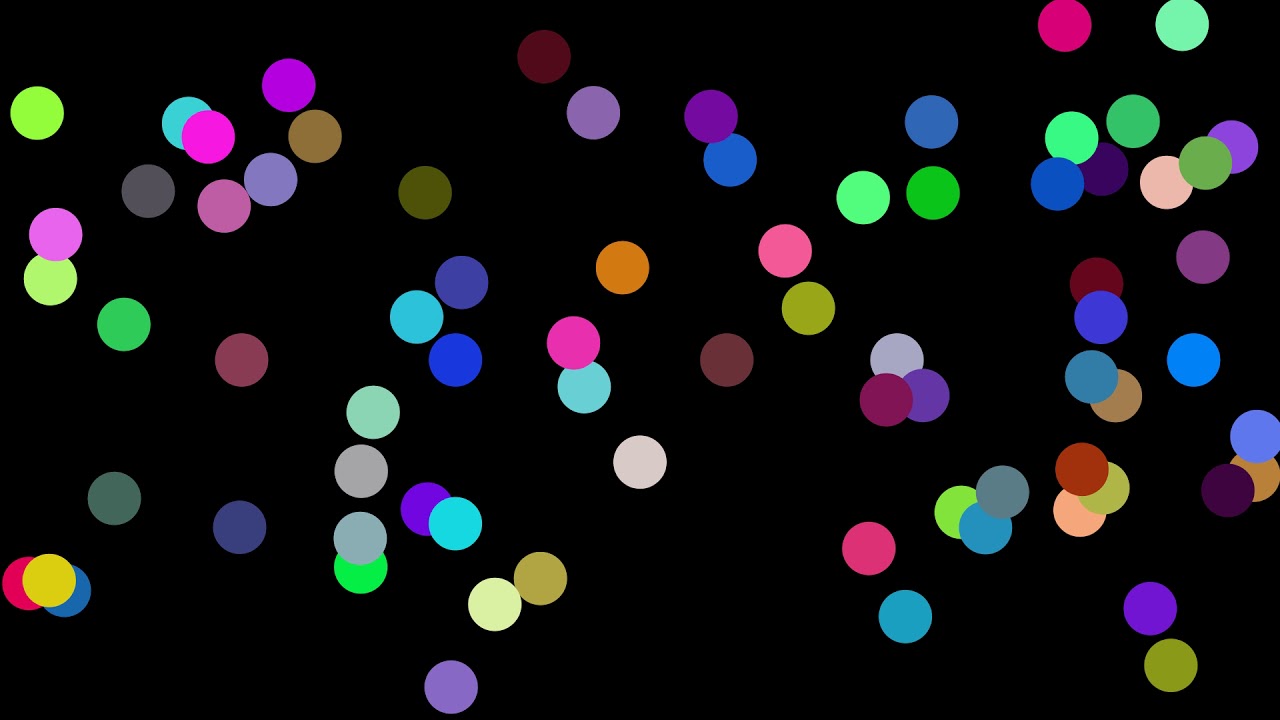 Random Colored Balls Moving In Processing Youtube