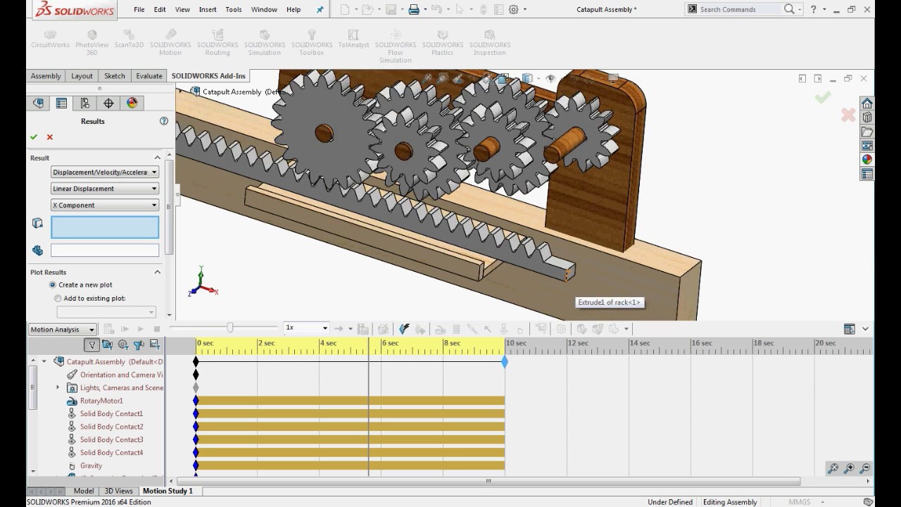 Simple Motion Analysis Solidworks With Blocks Stounplate