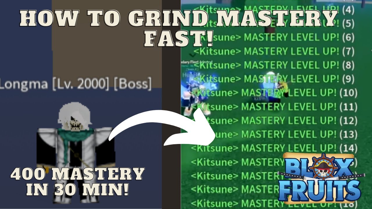 How To Grind Mastery Fast 400 Mastery In 30 Min Blox Fruits Youtube