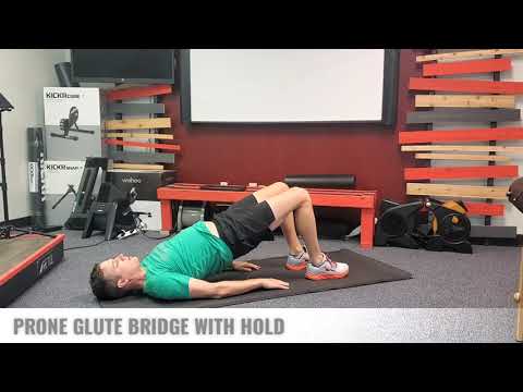 Supine Glute Bridge With Hold Youtube