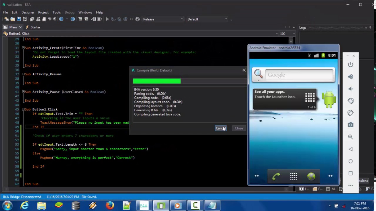 B4a Tutorials User Validation Part 2 Youtube