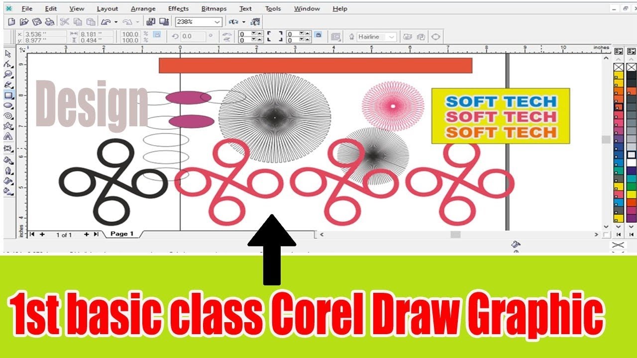 1st Basic Class In Corel Draw Graphic Youtube