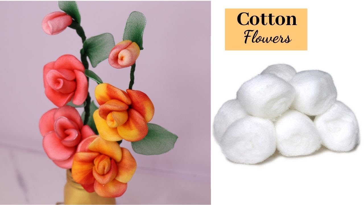 Diy Easy Handmade Cotton Flower Making For Home Decorations By Aloha