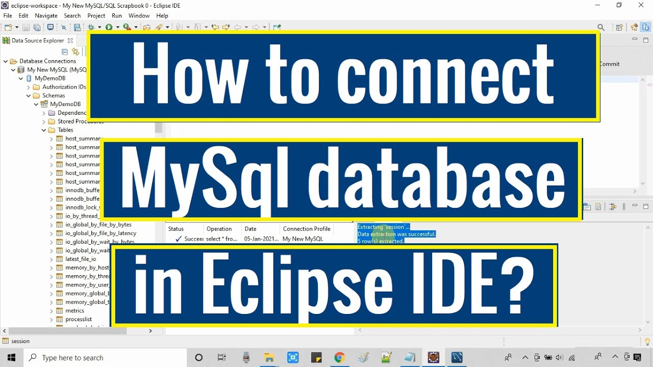 How To Connect Mysql Database In Eclipse Ide Youtube