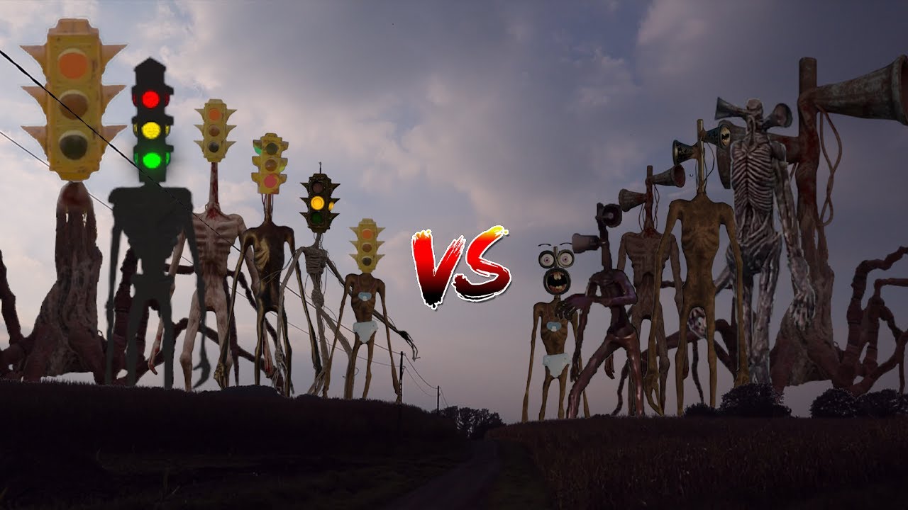 All Siren Head Evolutions Vs All Traffic Light Head Evolutions Youtube