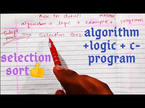 Selection Sort Data Structure Tutorial Video Lectures Pdf Written Notes