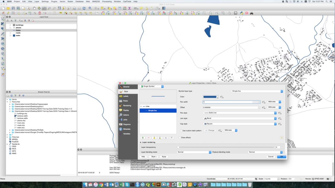 Qgis Training Module 3 Creating A Basic Map Part 2 Youtube