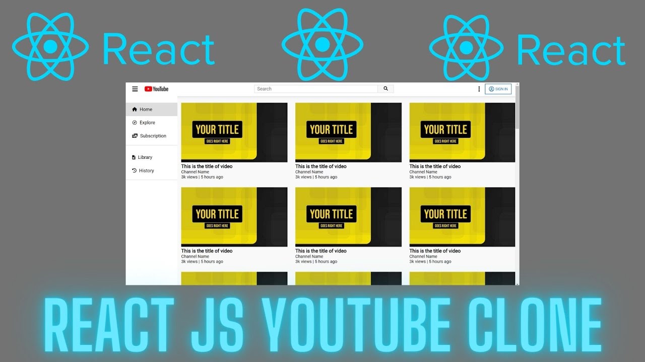 I Created A Youtube Clone With React Js Ramcoder Timelapse Youtube
