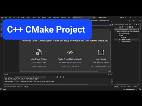 C Cmake Project In Visual Studio 2022 Getting Started Youtube