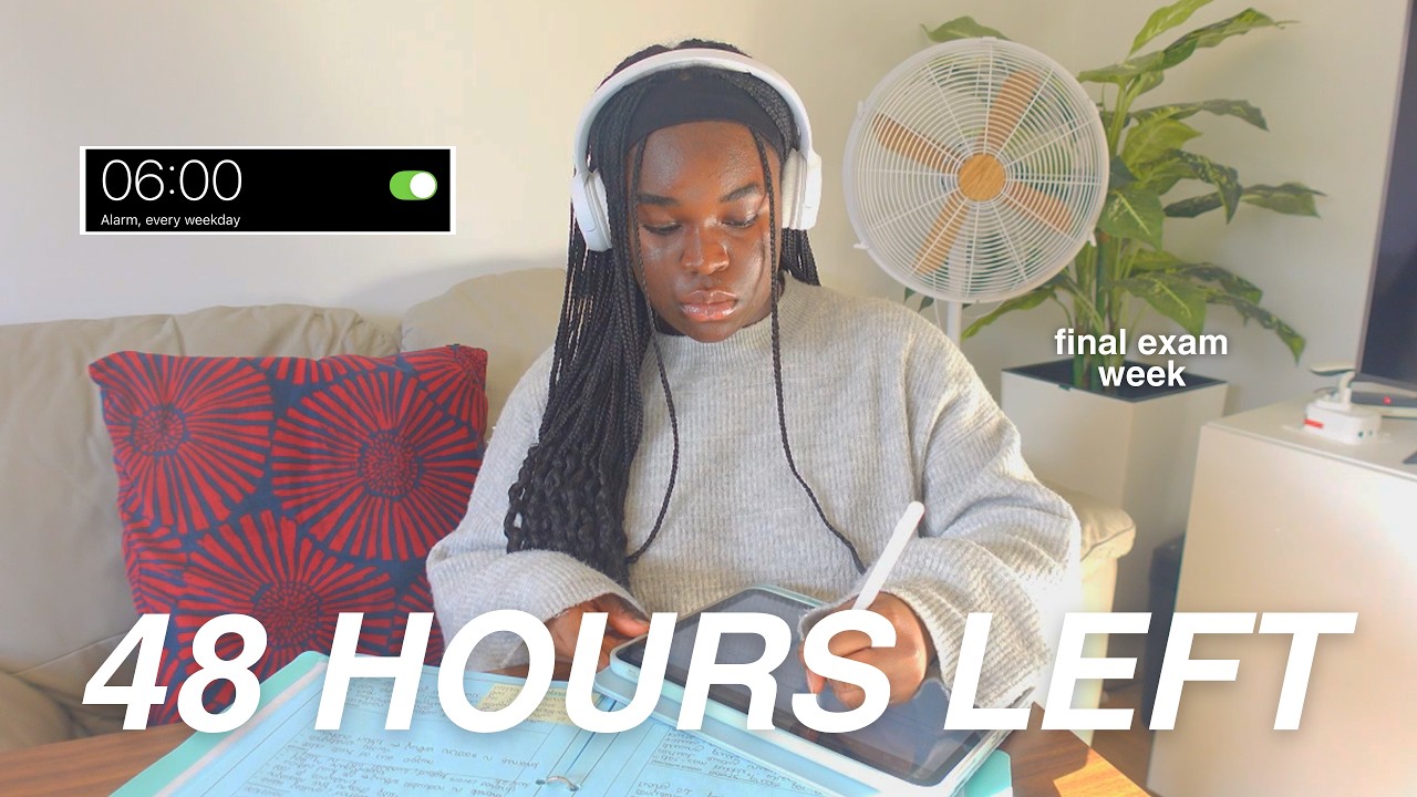 48 Hours Before My Final Exam ô é å Realistic Study Vlog What I Eat
