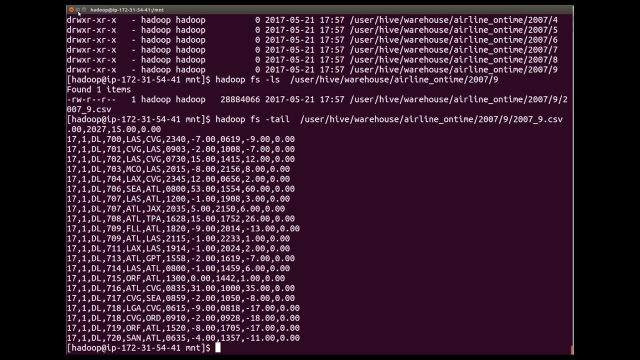 Coursera Cloud Computing Capstone Task 1 Importing Data Youtube