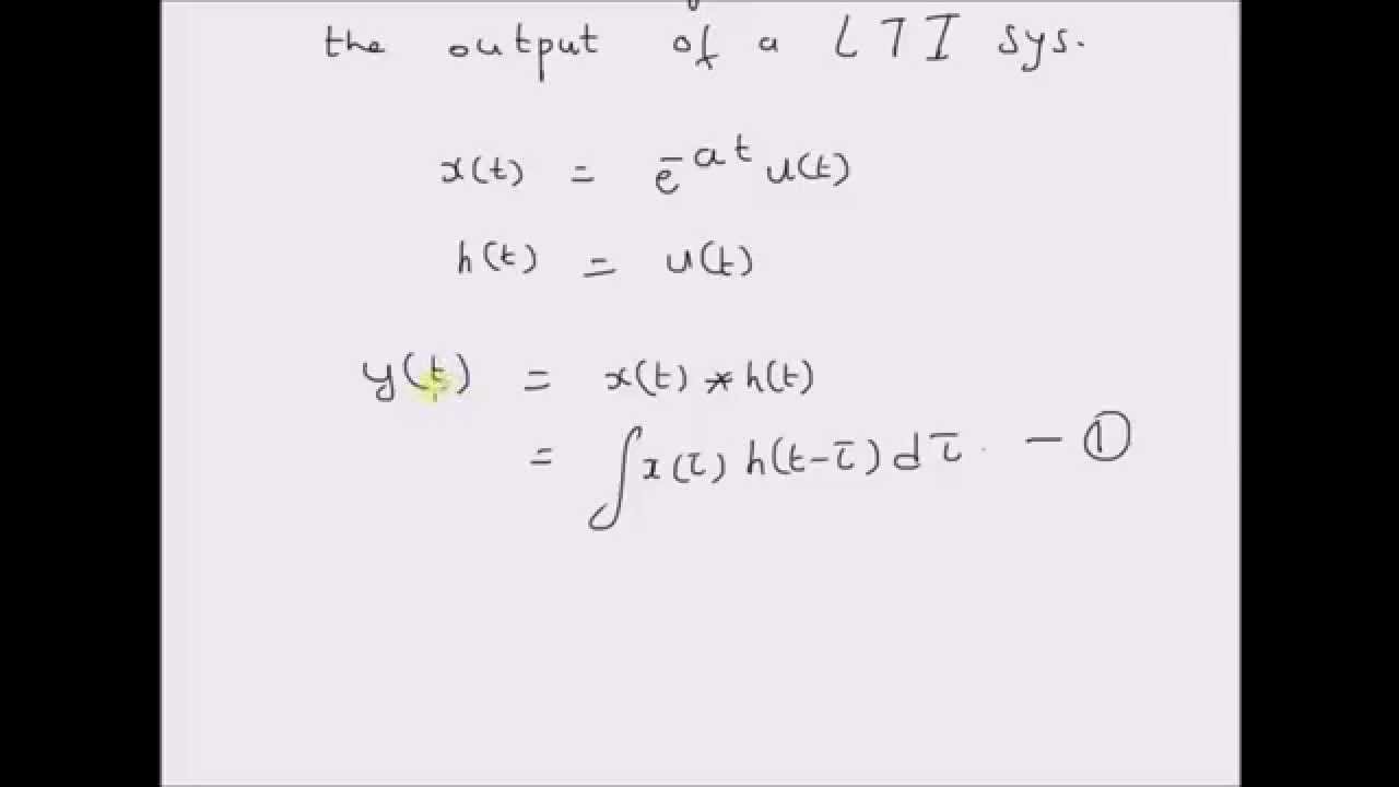 Example Convolution Integral Youtube