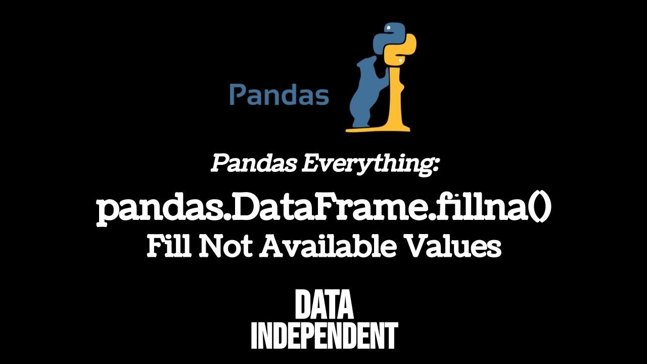 Pandas Fill Na Pd Dataframe Fillna Youtube