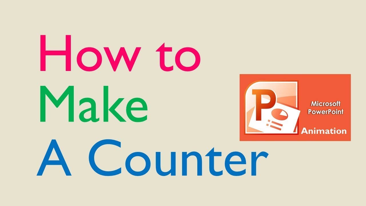 How To Make A Powerpoint Counter Powerpoint Animation Youtube