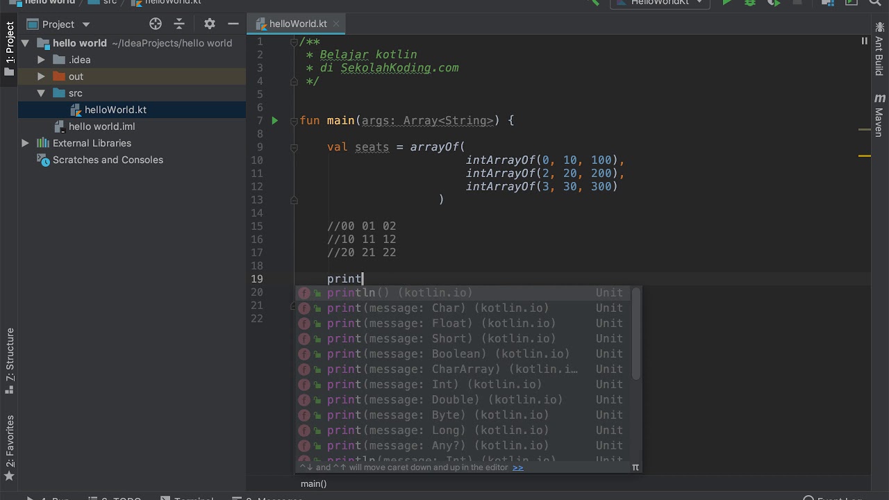 1 Array Dua Dimensi 2d Youtube