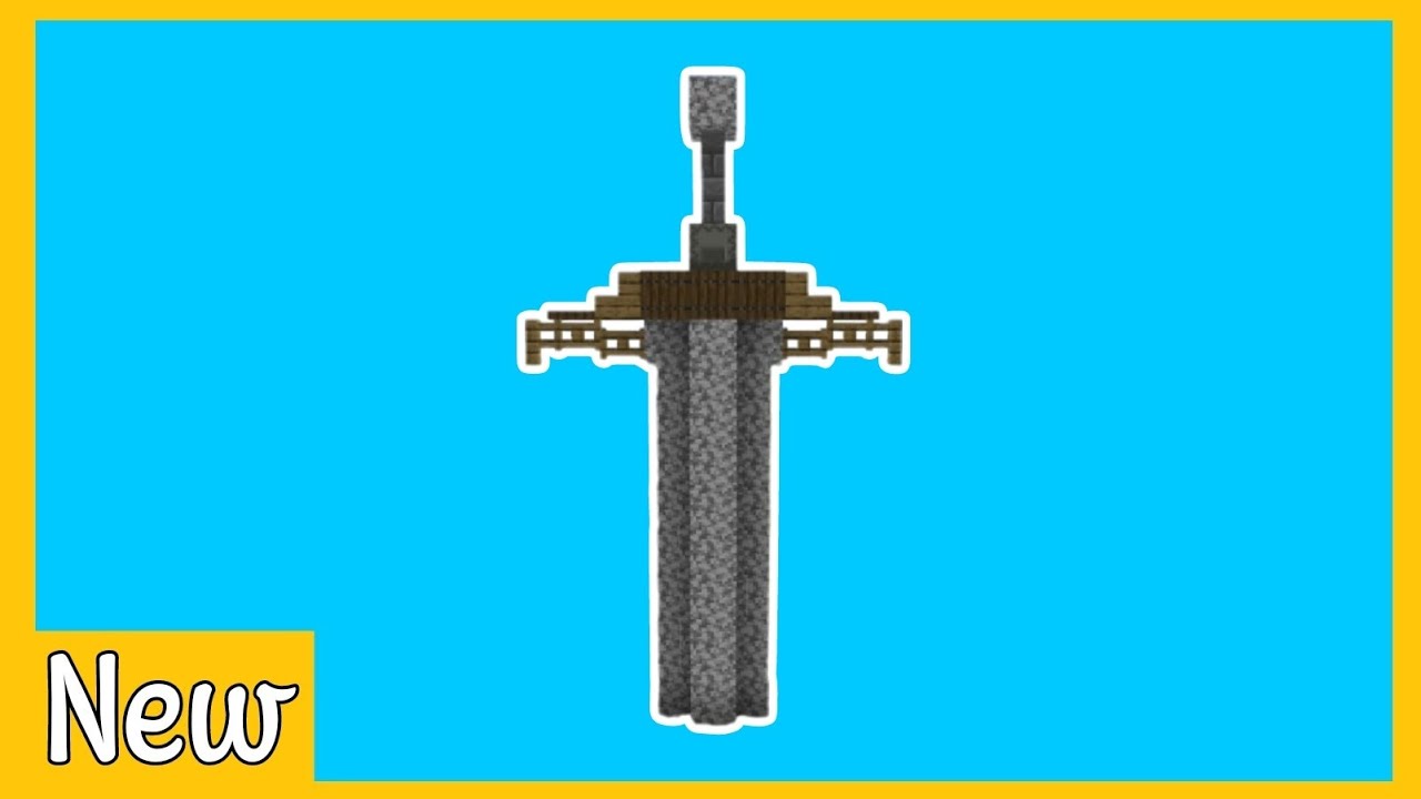 Minecraft How To Build A Sword Tutorial 169 Youtube