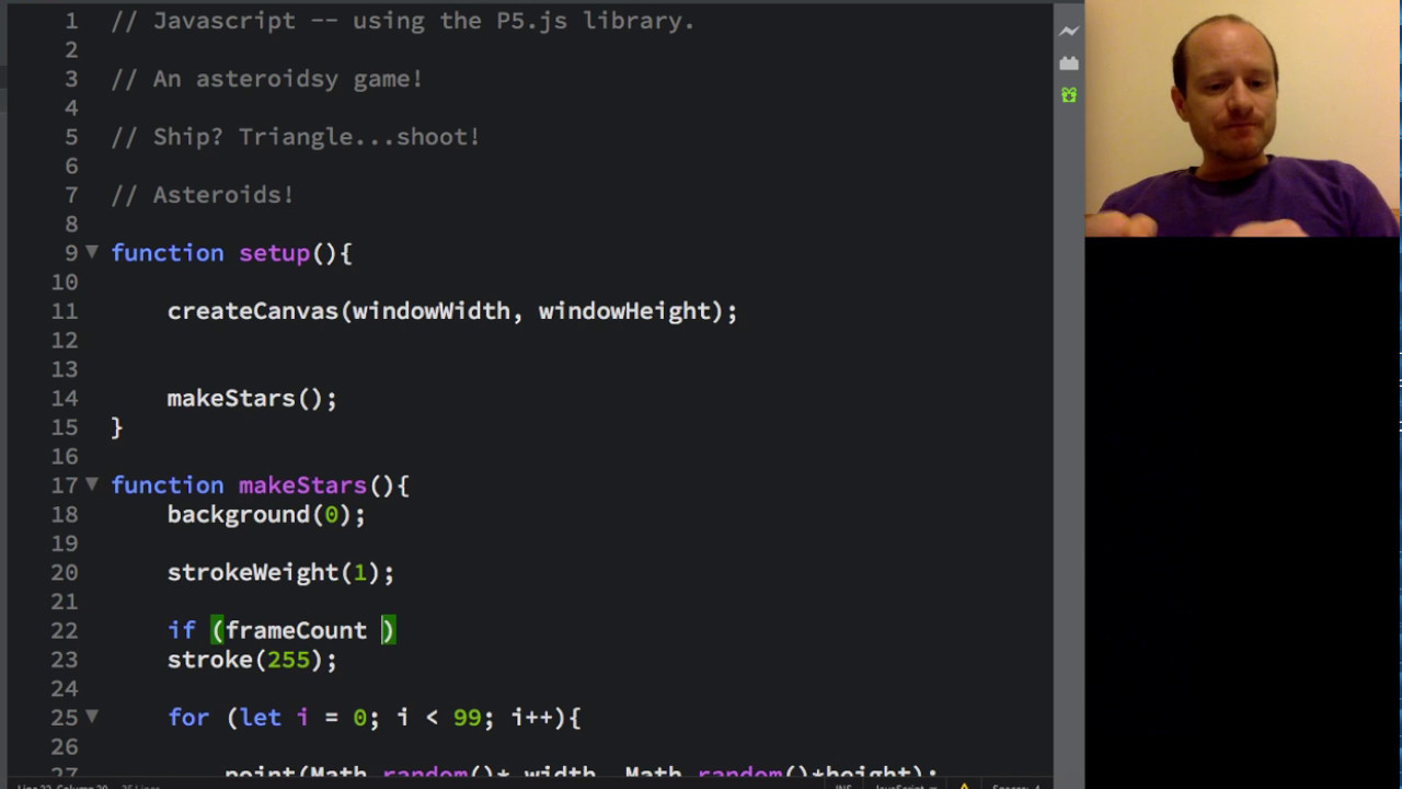 Asteroids In Javascript Tutorial 1 Youtube
