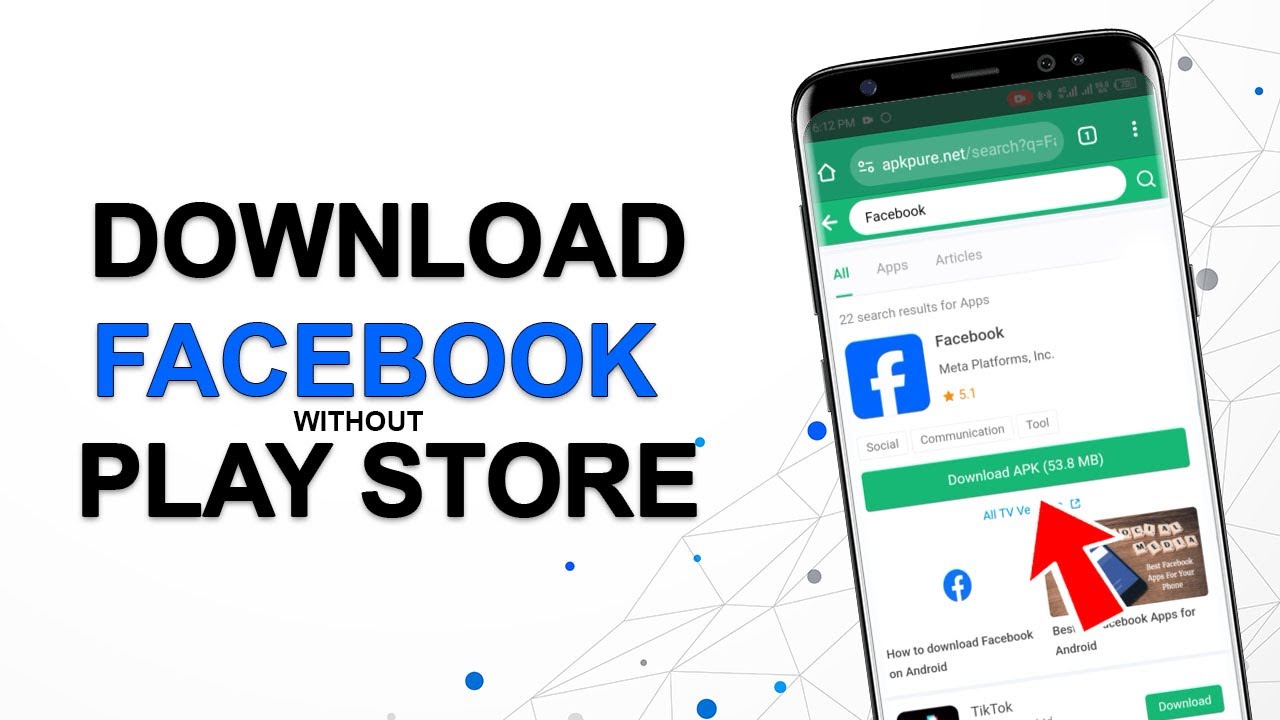 How To Download Facebook App Without Play Store On Android Youtube