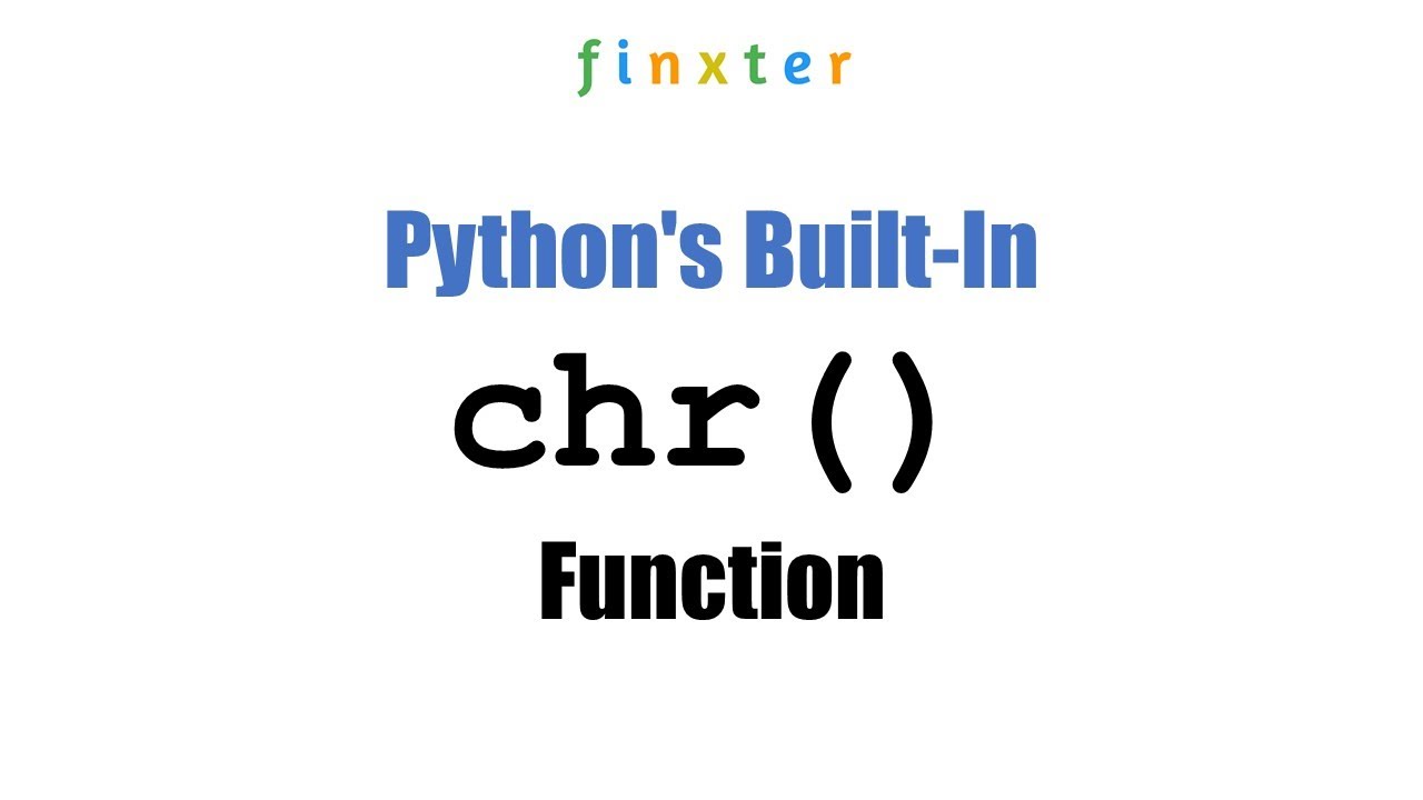 Python Chr Function Youtube