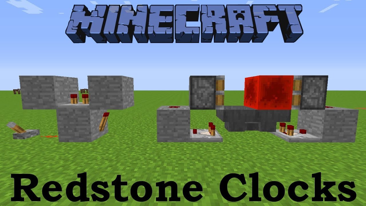 Redstone Clocks Minecraft Tutorial Youtube