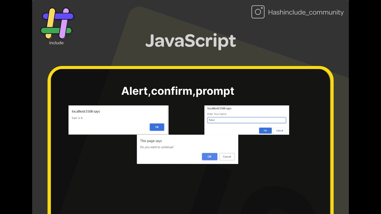 Mastering Javascript User Dialogs Alert Confirm And Prompt In Telugu