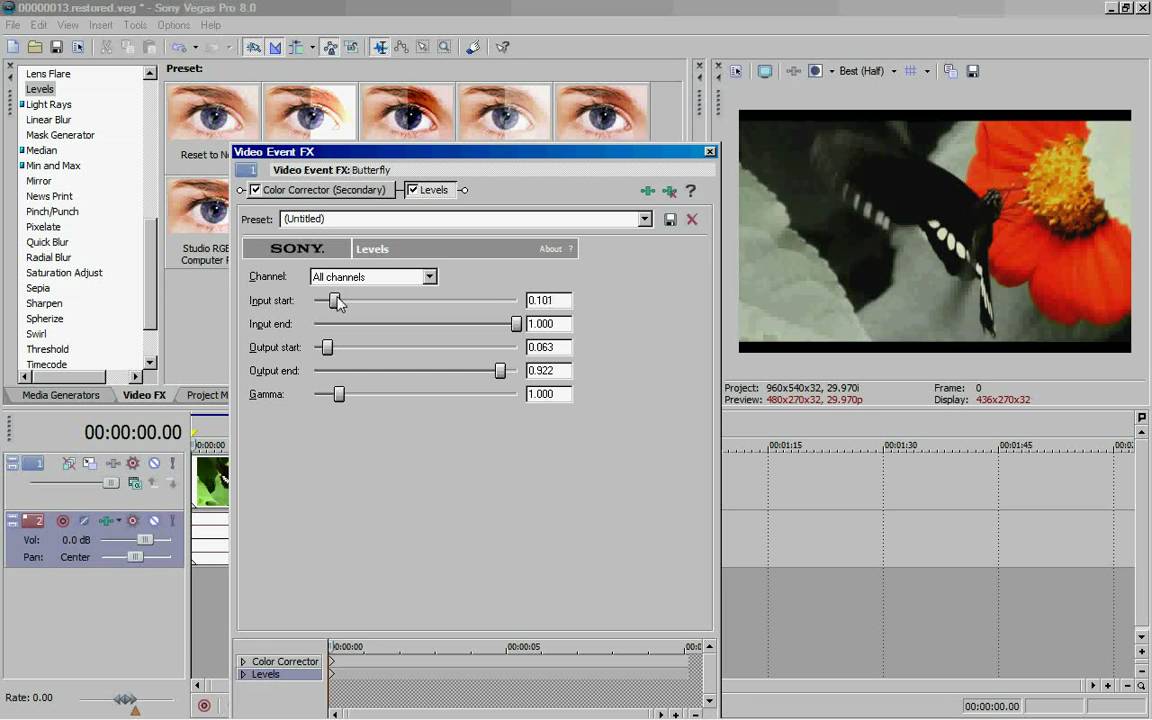 Sony Vegas Tutorials Sin City Effect Youtube