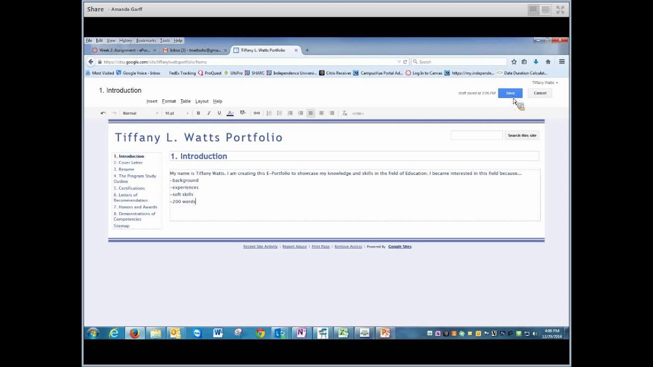 Eportfolio Tutorial Youtube