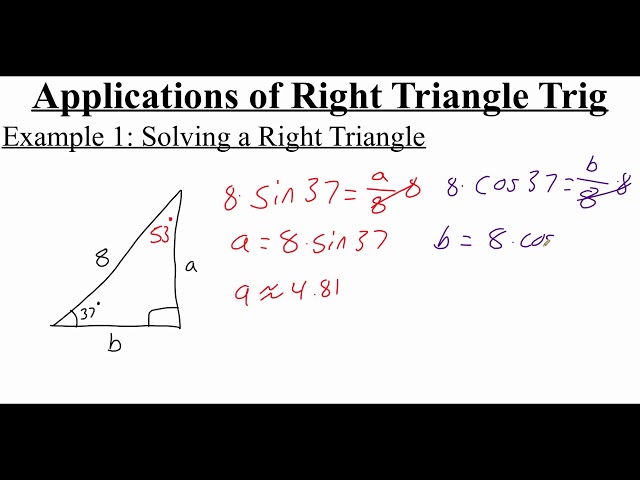 Right Triangle Trigonometry Example Problems Gifted Geometry