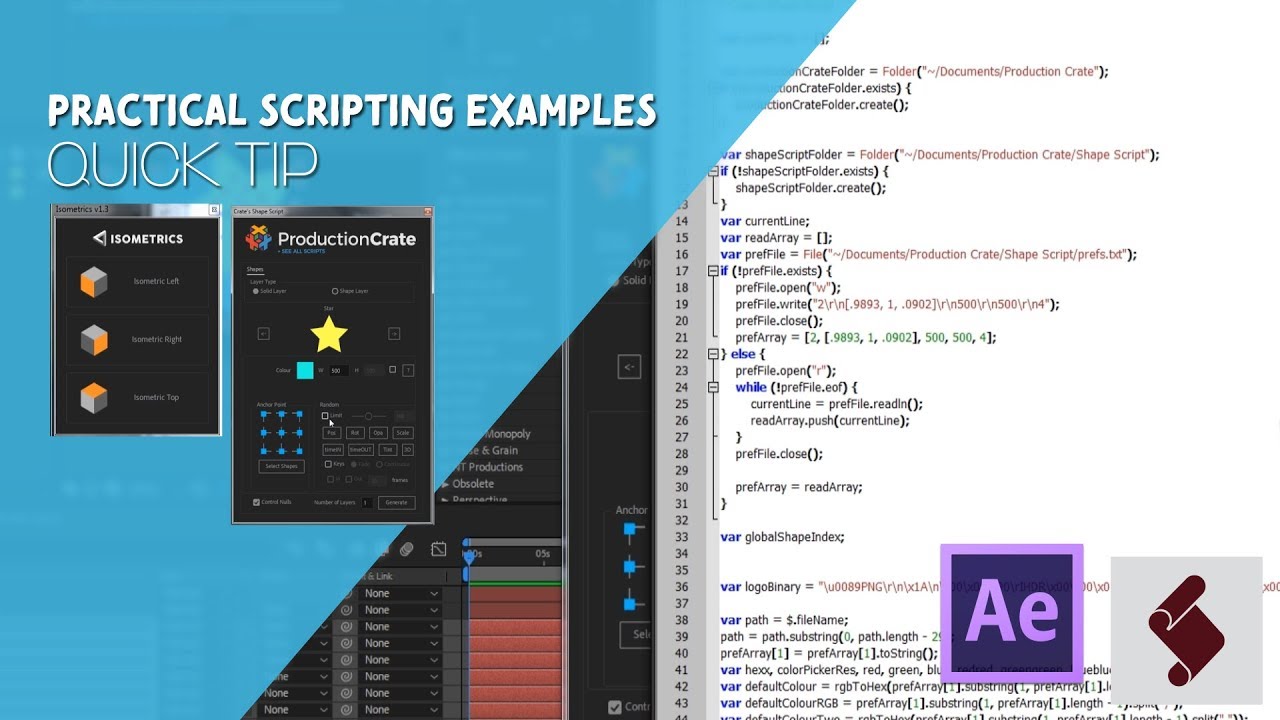 After Effects Scripting Quicktip Practical Scripting Examples Youtube