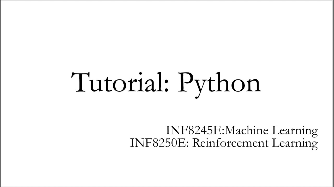 Fall 2022 Tutorial Python Youtube