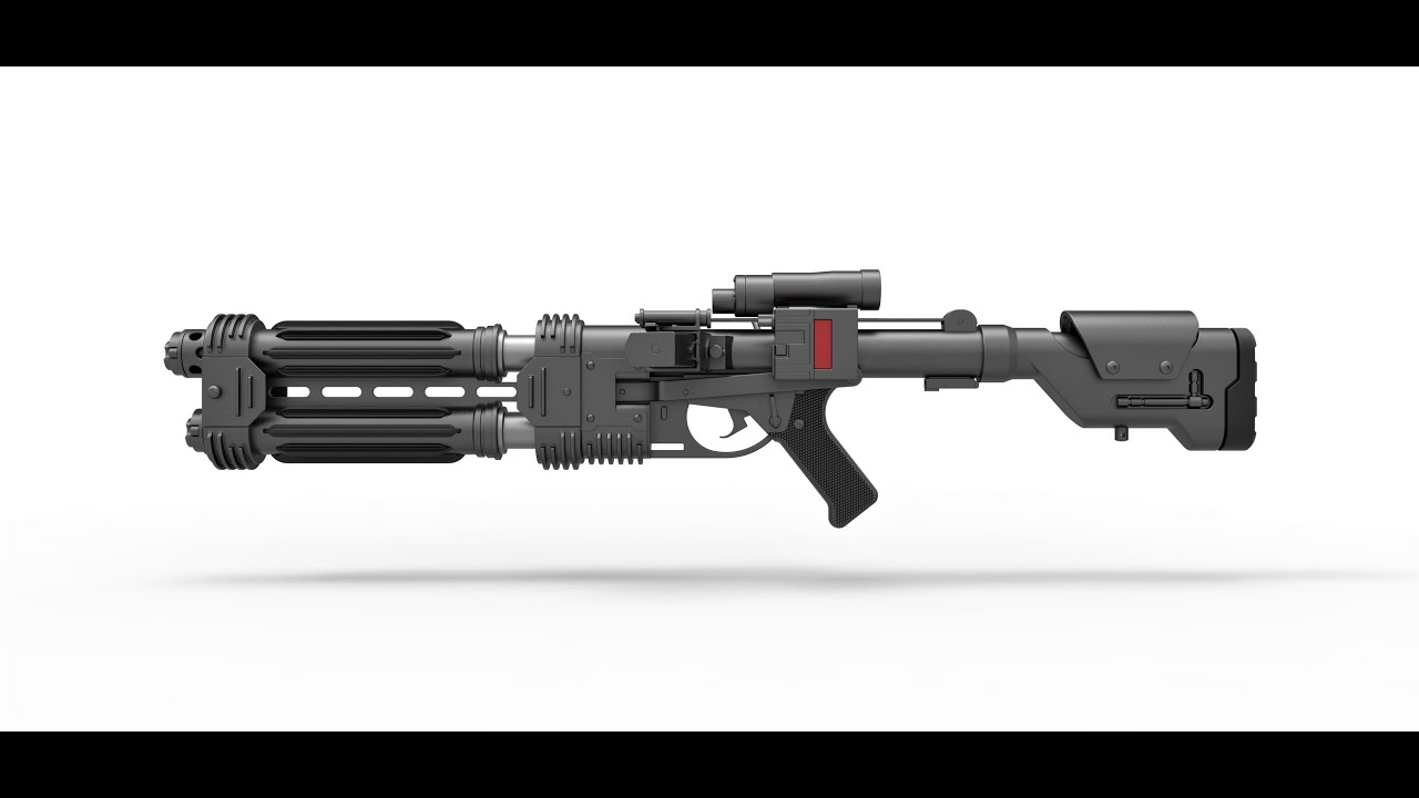 Shore Trooper Blaster E 22 3d Model View From The Movie Star Wars Rogue