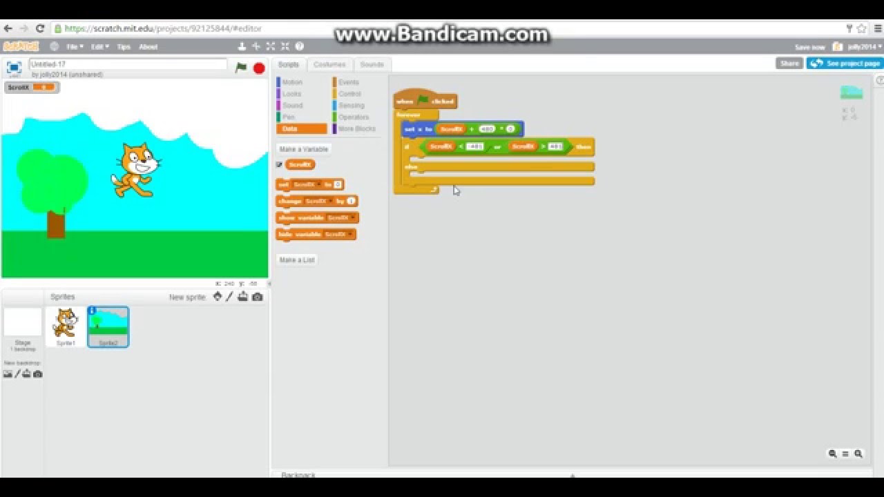 How To Scratch Coding Scrolling Youtube