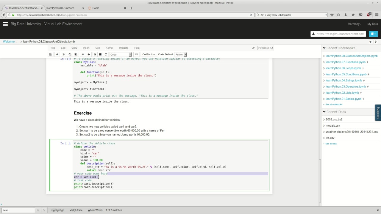 Learn Python 08 Classes And Objects Youtube