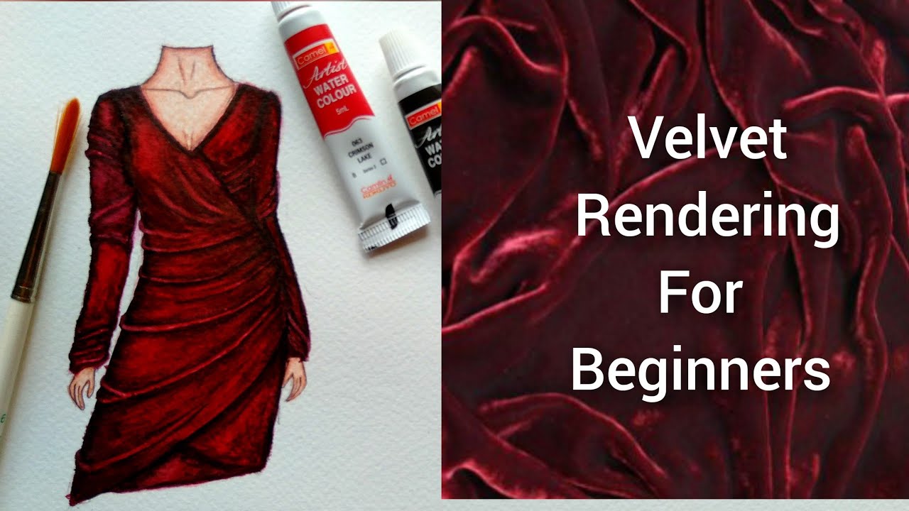 How To Render Velvet Fabric Illustrate Velvet Dress Rendering Velvet
