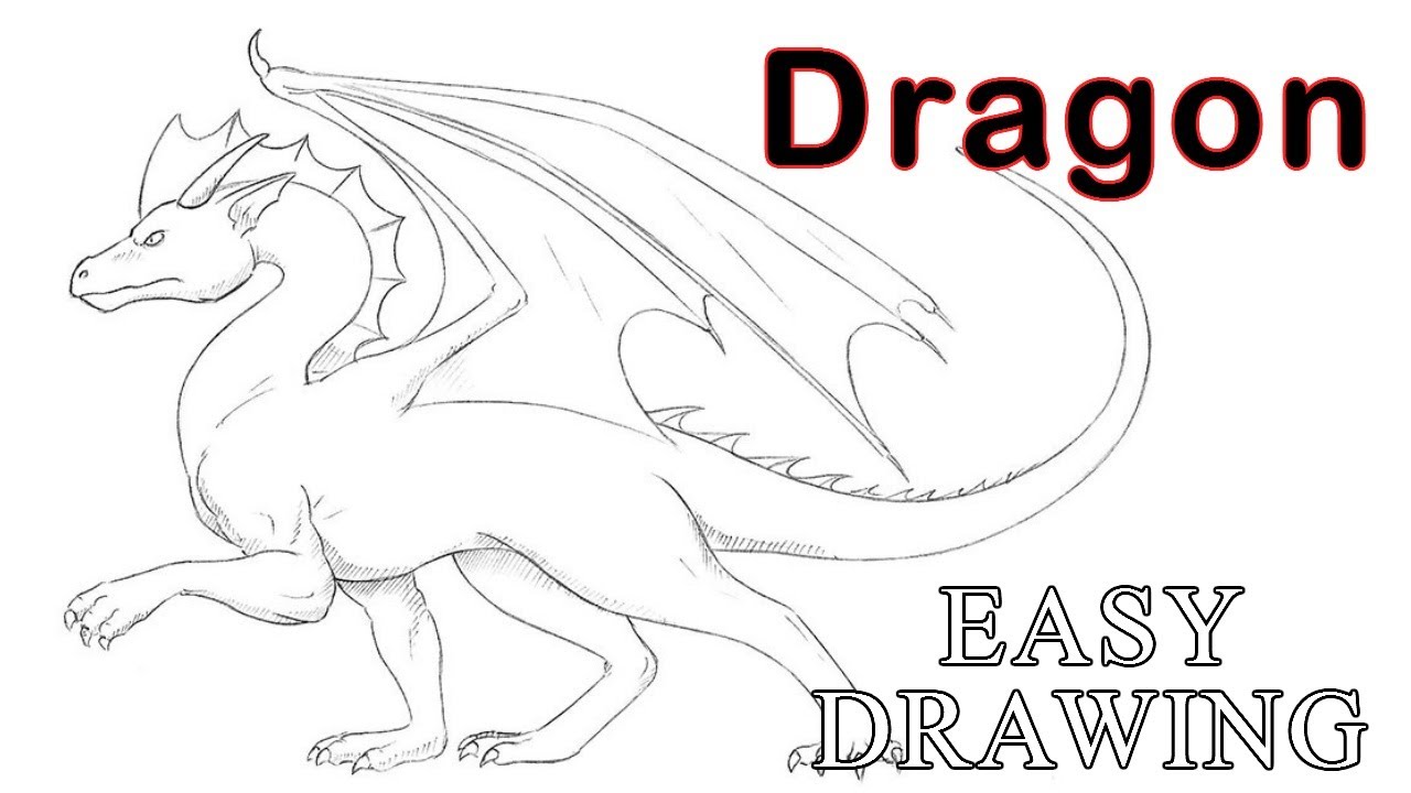 Cool Dragon Drawings Easy Cool Dragon Drawing Lesson Like On Tv