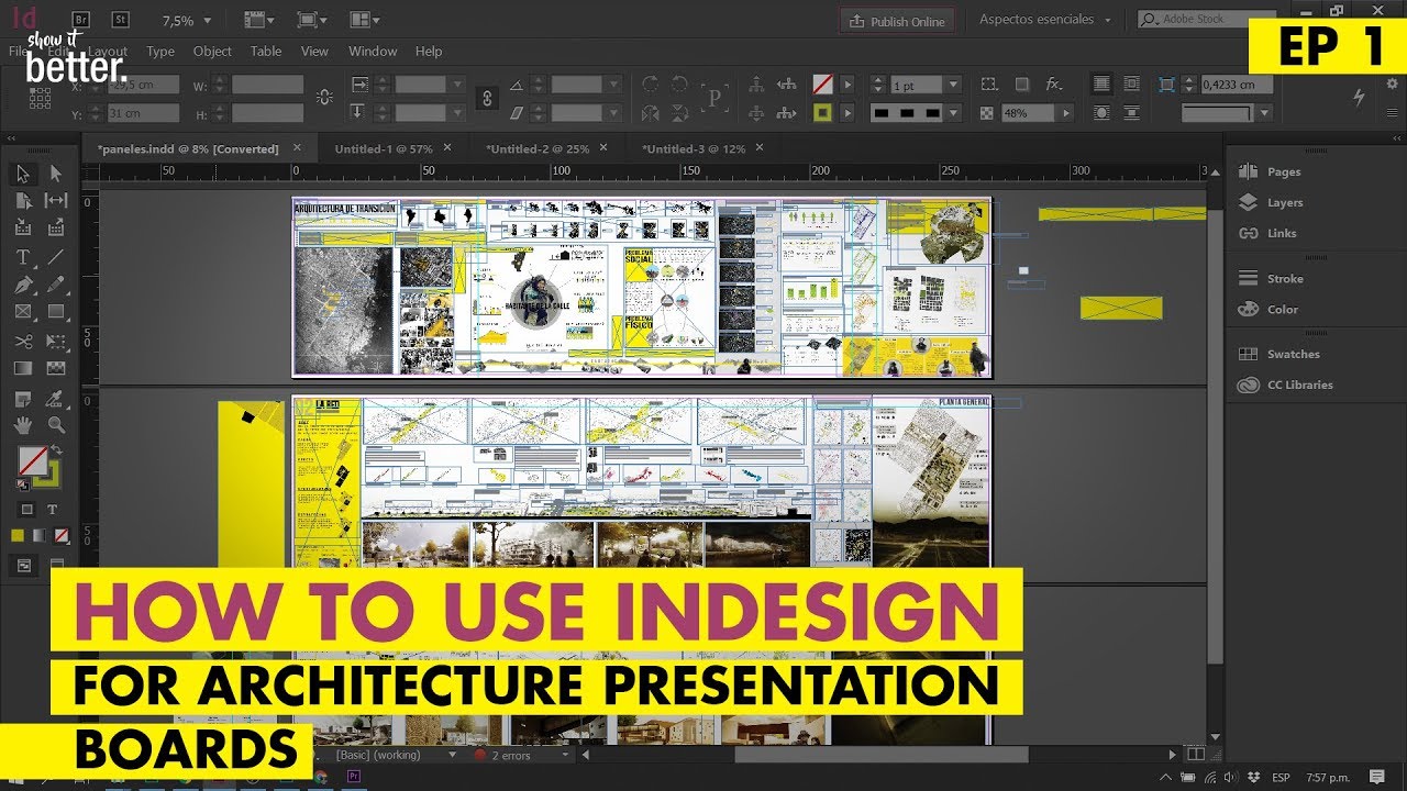 Indesign For Your Architecture Presentation Boards An Introduction