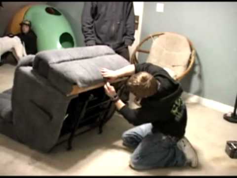 Chair Airbag Prank Guy Hides Airbag Under A Recliner Youtube
