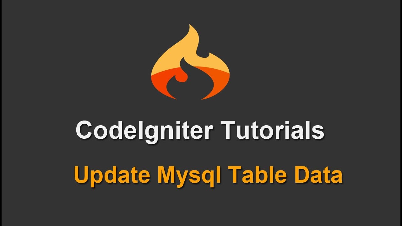 9 Codeigniter Tutorials Update Mysql Table Data Youtube