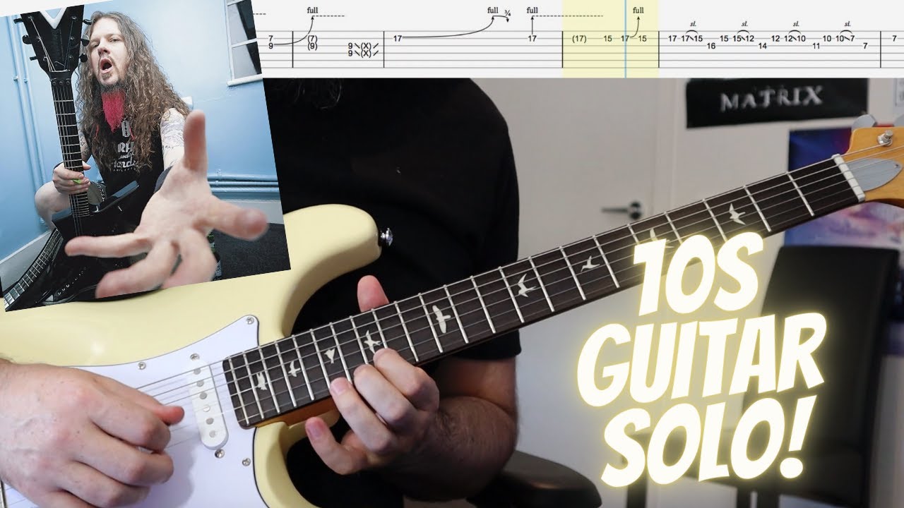 Pantera 10s Guitar Solo Play Through With Tabs E Standard Tuning